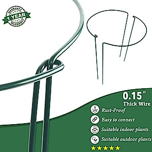 4 Pack Plant Support Stake Kit - Strong, Rust-Proof, and Durable Plant Cage, Hydrangea Support Cage, Peony Support, Peony Cage, Plant Support Cage, and Plant Stake for Indoor and Outdoor Plants