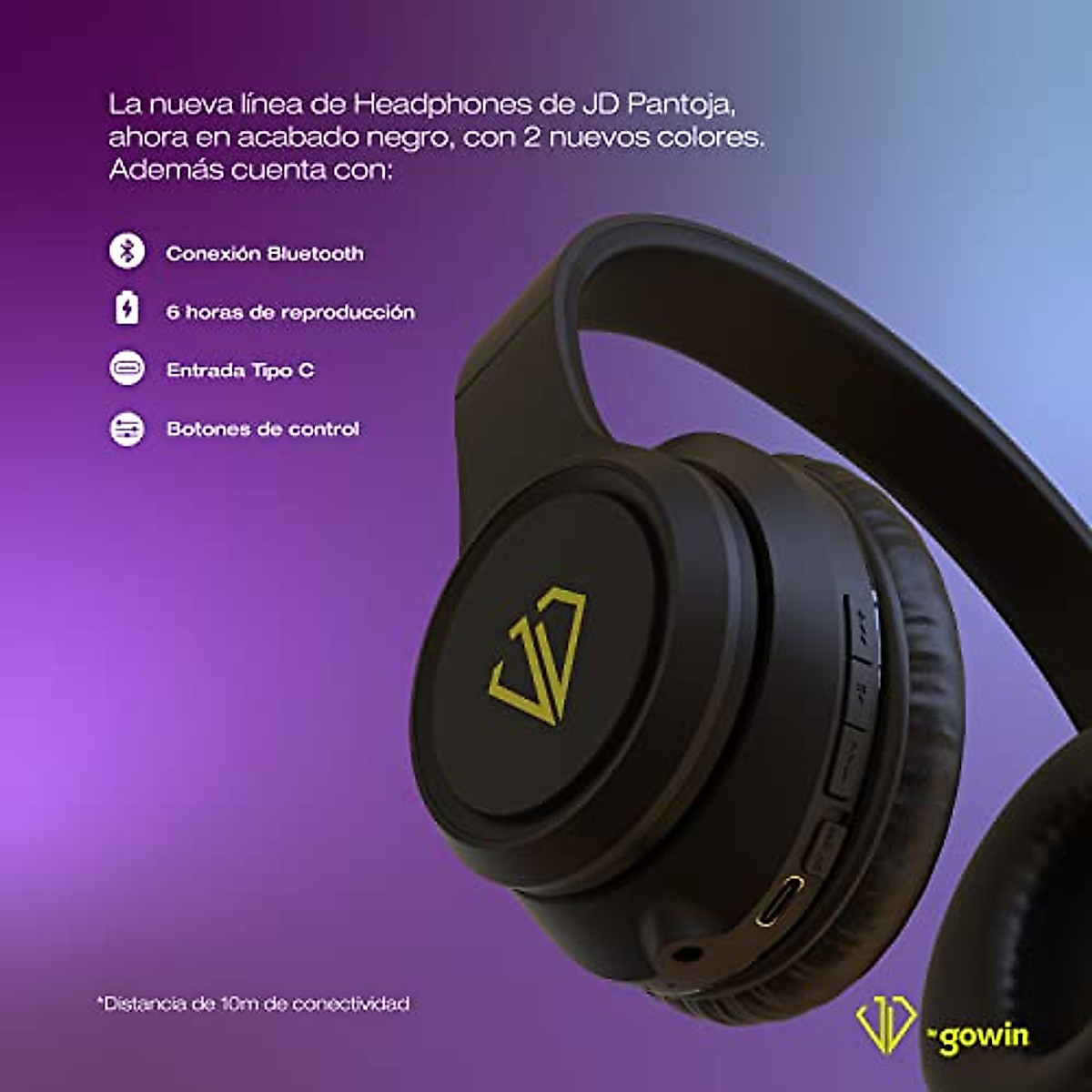 GOWIN JD Pantoja Headphones Bluetooth (Black/Green)