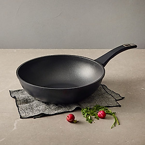 The Premium Nonstick Wok, Skillet, Saucepan Monster Cooker which is applied Quantanium Coating, Durable and Large size, Saucepan, Frying Pan, Black Pan