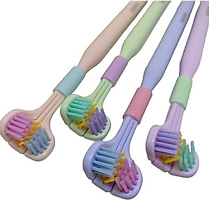 Green 3-Sided Triple Angle Toothhugger Training Toothbrush, Ultra Soft Bristles, Toddler and Autistic Oral Care for 1 Year and Up