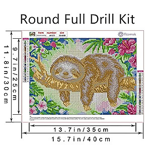 Hyporeak Diamond Painting Kits for Adults,Diamond Art Kit,5D Diamond Painting Kit Full Drill Round for Gift,Wall Decor,Relaxing(12x16)