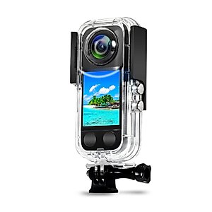 Waterproof Case for Insta 360 one X3 Action Camera, Underwater Diving Protective Housing 40M with Bracket Accessories