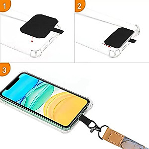 Cell Phone Lanyard, Detachable Keychain Wristlet Phone Strap Lanyard Crossbody Neck Cool Lanyards for Phone Case Universal, 6 Piece Set, Golden Blue Marble