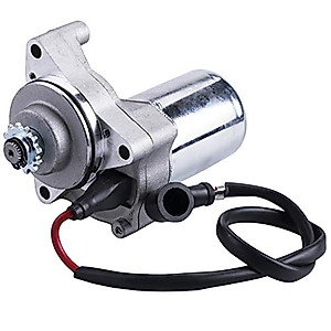 CNCMOTOK 3 Bolt Starter Motor with Line for 50cc 70 cc 90cc 100cc 110cc 125cc 4 Stroke Quad Wheelers ATVs Taotao SSR Roketa Go Karts Pit Bike Jonway SunL Dune Buggy Sandrail Coolster