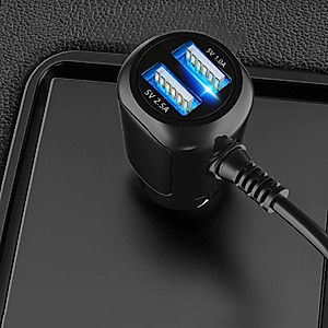 Car Charger for Garmin Nuvi, Garmin GPS Charger Cable,Mini USB Power Cord Cable Dual Port USB Vehicle Power Charging Cable Cord for Garmin Nuvi C255 Dashcam