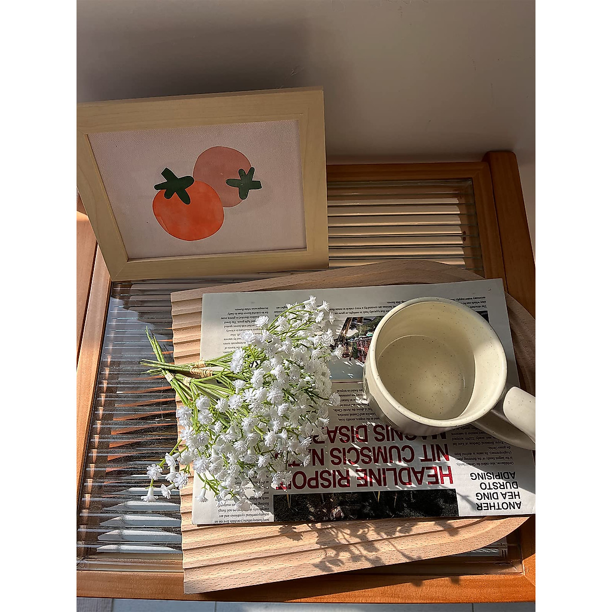 Nubry 10Pcs 30 Bunches Babys Breath Artificial Fake Flowers Bouquet Gypsophila Bulk Flower in White for Wedding Crown Home Party Garden Decor