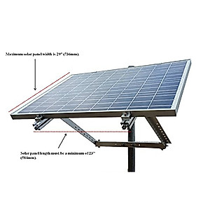 WindyNation Side of Pole Solar Panel Mount Rack for 30W to 120W Solar Panel