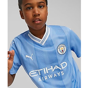 Manchester City FC Kids 2023/24 Home Soccer Jersey - Team Light Blue - Size: L