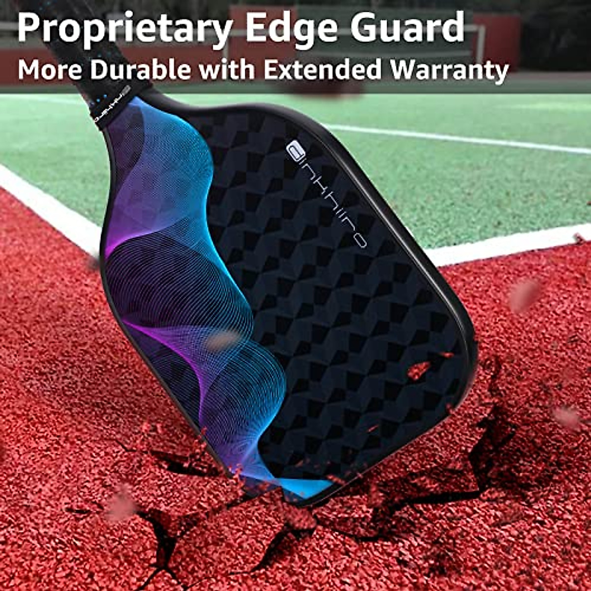 Dinkhiiro Carbon Fiber Pickleball Paddles Set of 2 with Balls, Racket Bag, Waist Ball Holder | Pickle-Ball Equipment of Lightweight Racquets and USAPA Standard Balls | Gifts for Women, Men