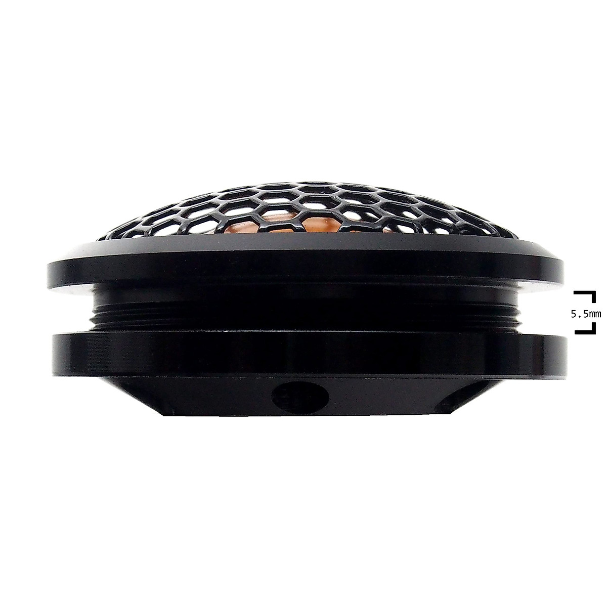 BZRK Audio RS-T150 1 Inch Dome Tweeters for Car -150 watts Each- Aluminum/Neodymium - Flush Mount Only Black/Copper