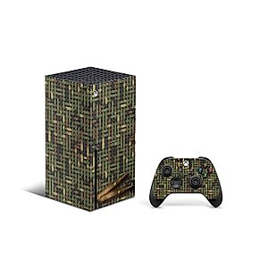 ZOOMHITSKINS Compatible with X1 Series X, Green Pattern Leaf, Durable, Bubble-Free, Made in The USA