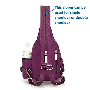 Backpack Nylon Sling Bag Multipurpose Daypacks Shoulder Bags Crossbody Backpack for Hiking Camping Sports Chest Bag