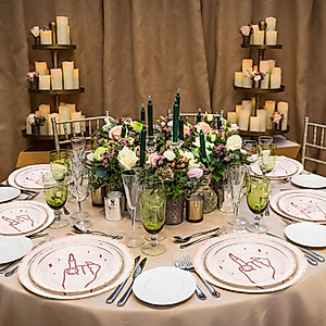 Maxcheck 60 Pcs Bachelorette Party Paper Plates Ring Finger Disposable Plates Dessert Dinner Plate Rose Gold Bridal Shower Gift Bachelorette Party Paper Tableware for Bridesmaid Favor Engagement Party