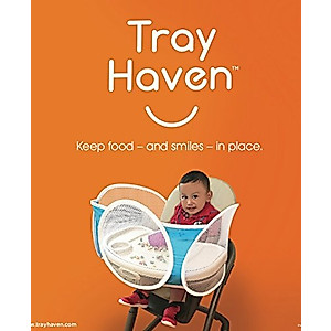 Tray Haven, The Original High Chair Accessory Keeps Food Toys and Cups From Falling, Blue