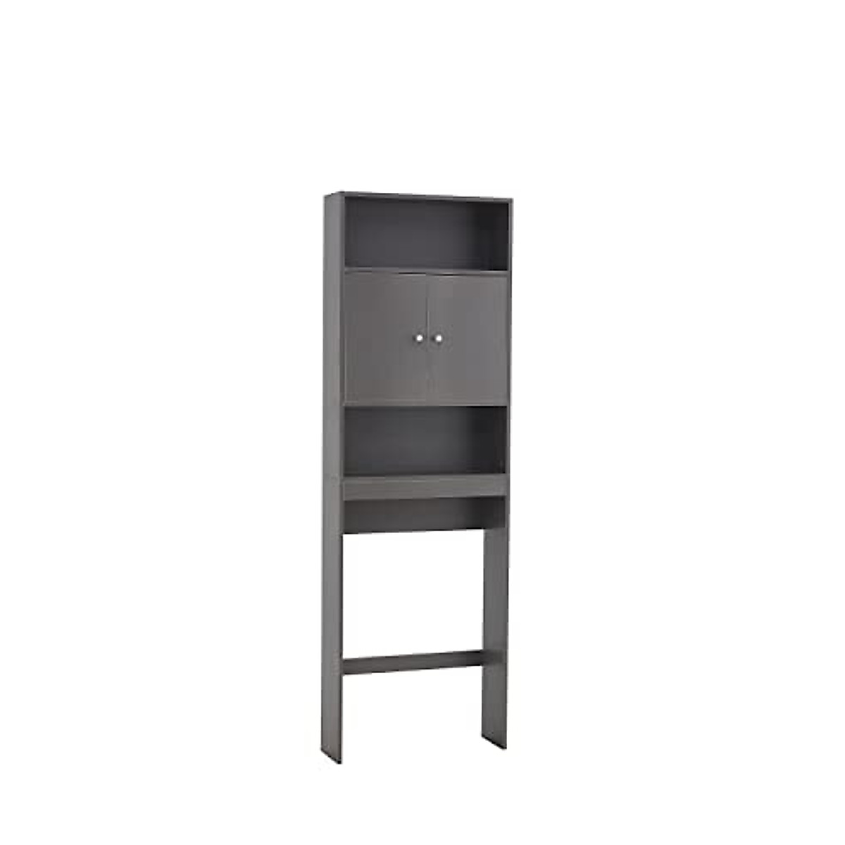 BOLGTO Bathroom Storage Cabinet Organizer, Bathroom Over Toilet Storage Cabinet with Adjustable Shelf & Anti-Dumping Device,25x7.9x77 inch, Gray