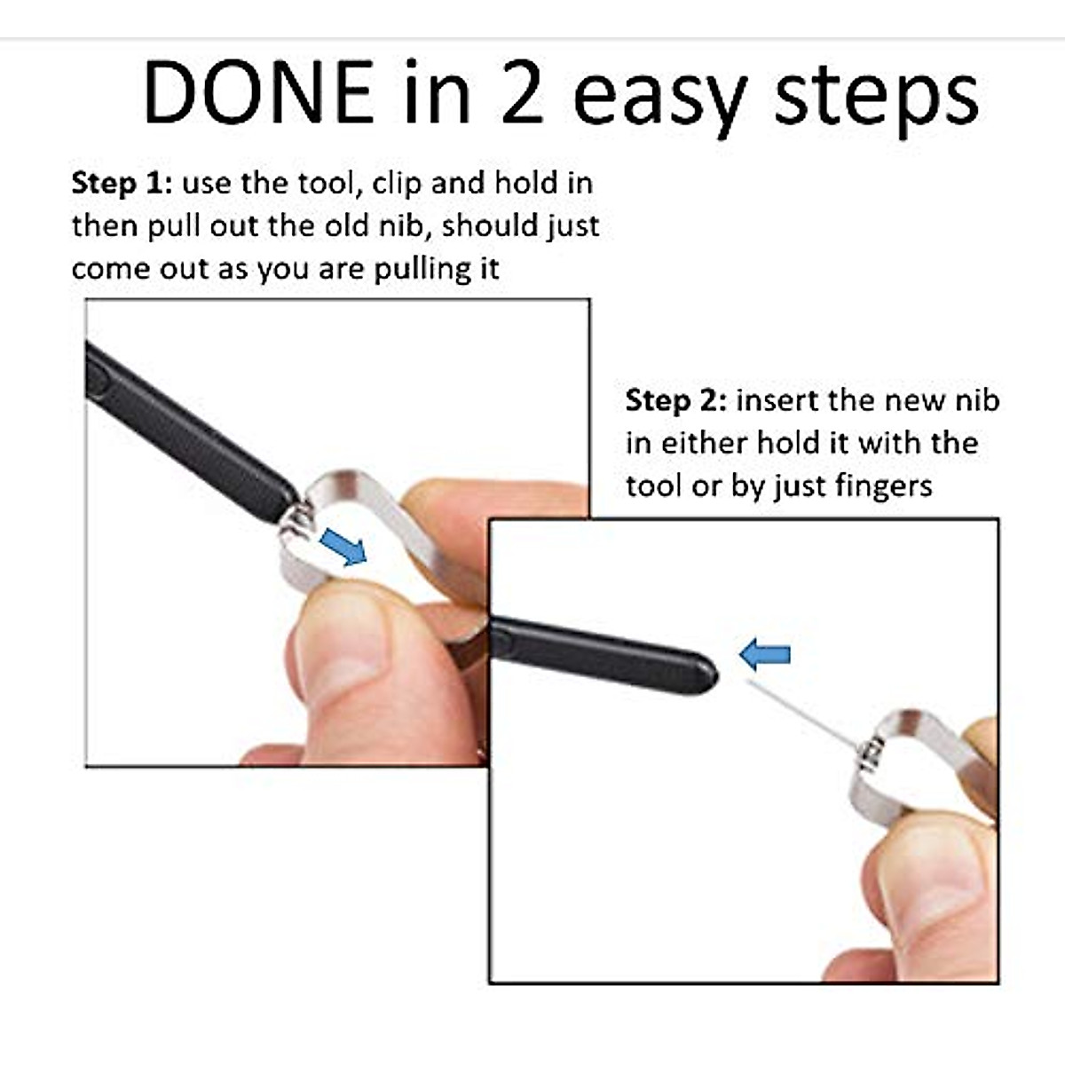 Replacement Nibs Tips Standard for Wacom Bamboo Stylus Pen Intuos Cintiq 13HD 22HD Touch 27QHD Touch Pro Paper Ink Sketch Solo Fineline Alpha Folio Slate Inkspace Paper (10 Pack)