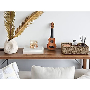 StorageWorks Tea Bag Organizers, Small Wicker Baskets with 6 Sections, Coffee and Tea Organizers for Coffee Bar, Shelves, Countertop, Seagrass Baskets for Organizing, 2Pack