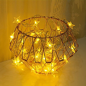 Led Fairy Lights Battery Operated, Mini Battery Powered Copper Wire Starry Fairy Lights for Bedroom, Christmas, Parties, Wedding, Centerpiece, Decoration Warm Light (1 pcs)