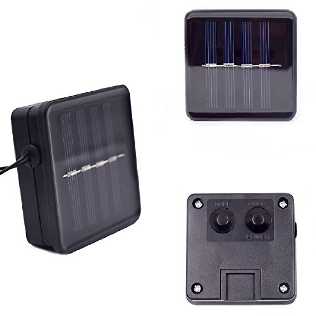 LEDMOMO LED Solar String Lights Fuzzy Ball Light Outdoor Waterproof Fairy Lights for Christmas Wedding Party Home Bedroom Garden Decoration 6.35M (Pure White)