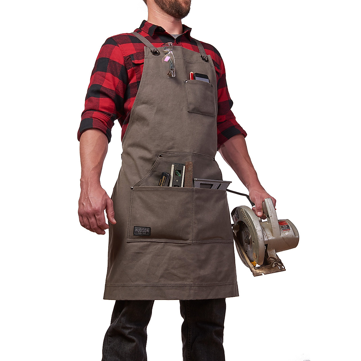 Hudson Durable Goods - Heavy Duty Waxed Canvas Work Apron - Grey