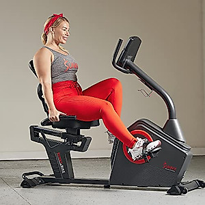 Sunny Health & Fitness Premium Magnetic Resistance Smart Recumbent Bike with Exclusive SunnyFit® App Enhanced Bluetooth Connectivity - SF-RB4850SMART