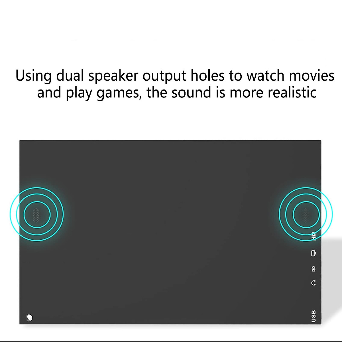 DFZ 15.6 Inch Portable Monitor, 1920 X 1080 Computer Display, Built-in Speakers, Portable Gaming Monitors for Computer, Laptop