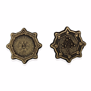 Norse Foundry Adventure Coins - A Set of 10 Metal Plated Novelty Coins in Vikings Style - Perfect for Any Roleplaying Game (RPG) or LARP Session