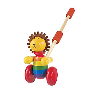 Orange Tree Toys - Lion - Wooden Push Along