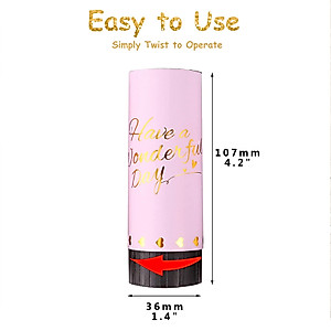 Pink Confetti Party Confetti Cannon, 6 Pack Mini Party Poppers Pink Confetti Cannon Shooters Biodegradable Confetti for Wedding Kids Birthday Party Supplies