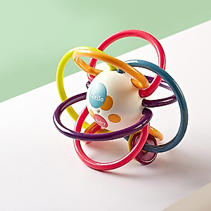 Bu-buildup 9 pcs Baby Rattle Teething Toys, Baby Rattles Toys, Infant Shaker with Storage Box, Grab and Spin Rattles for Newborn Girl Boy, Odorless Infant Toys for Babies 0-6-12 Months