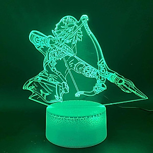 3D Night Light Led Night Light Game The Legend of Zelda Link Figure Nightlight,Acrylic, Home Light Birthday Gift for Kids Bedroom 3D Lamp Boy MAGY