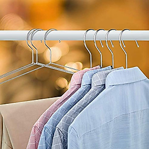 TIMMY Wire Hangers 30 Pack 16.5-Inch Stainless Steel Strong Metal Coat Hanger ,Heavy-Duty, Non-Slip, Space-Saving Clothes Hangers