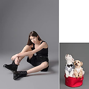 LimoStudio 9 feet X 13 feet Professional Photography Background Gray Color, Dimension, Backdrop Muslin with 3 Heavy Duty Spring Clip Clamp, Gray Canvas, Chromakey Screen, AGG2331