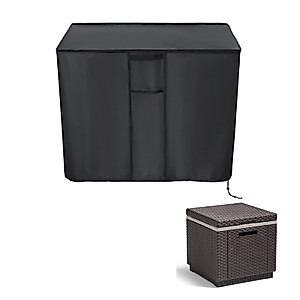 Kingling Outdoor Cooler Table Cover for Keter Cooler Table, Waterproof Patio Storage Cooler Table Outdoor Side Table Covers - 18''L x 18''W x18''H