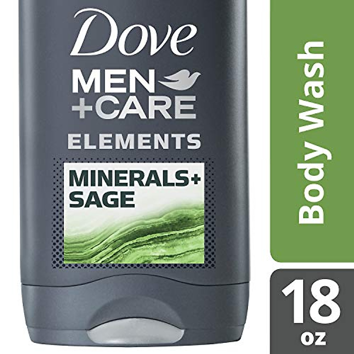 Dove Men+Care Elements Body Wash Mineral+Sage 18 oz Effectively Washes Away Bacteria While Nourishing Your Skin