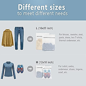 5Pcs Durable Honeycomb Mesh Laundry Bags for Delicates (2 Large 16 x 20 Inches, 3 Medium 12 x 16 Inches)