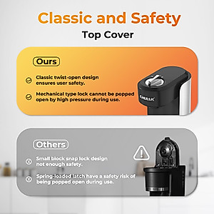 CHULUX 1000W Compact Single Serve Coffee Maker, Instant One Cup Coffee Pod Maker for K Cup & Ground Coffee, Stainless Steel Capsule Coffee Machine, 90s Fast Brewing