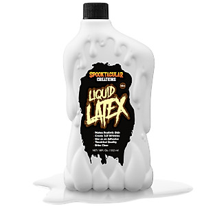 Spooktacular Creations 18 oz Halloween Liquid Latex, Fake Blood Liquid Latex, Stage Blood Gallon for Halloween Costume, Zombie Makeup, Vampire Makeup and Monster Makeup & Dress Up