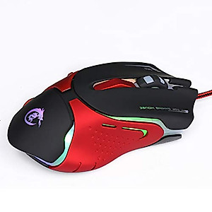 Gojiny Colorful Gaming Mouse, USB Wired Gaming Mouse 3200DPI 6 Buttons Optical Computer Mouse