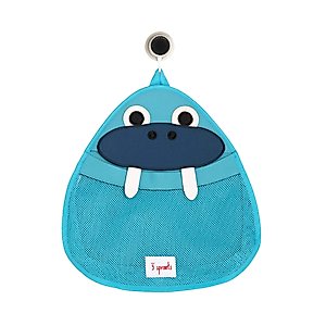 3 Sprouts Hanging Bath Toy Holder for Bathtub - Storage Caddy with Baby Organizer - Shower & Bath Tub Toy Storage Basket, Walrus