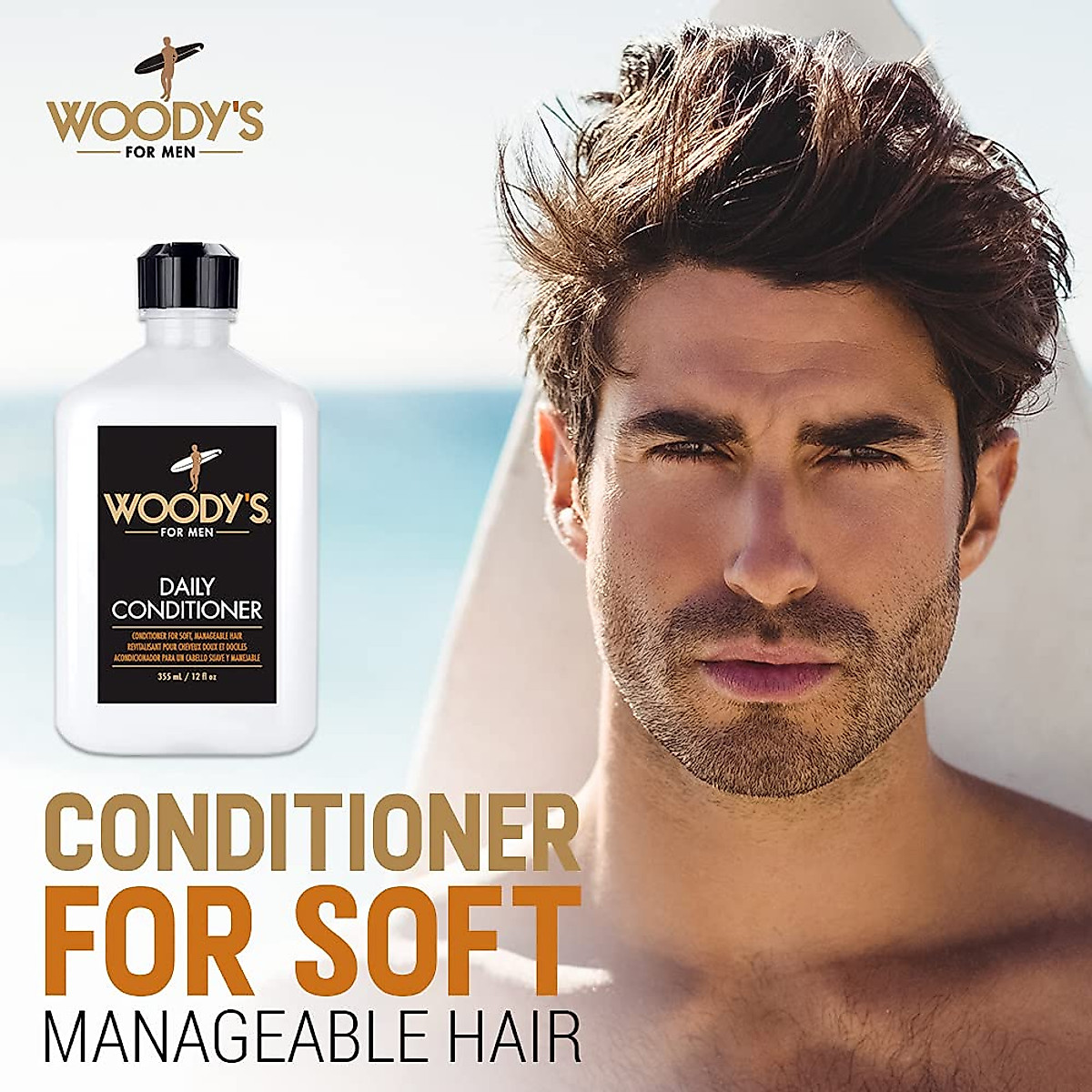 Woody's Daily Conditioner for Men, 12 Fl Oz (Pack of 1)