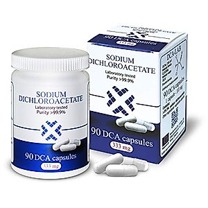 DCA - Sodium Dichloroacetate 333mg - Purity >99.9%, Made in Europe, by DCA-LAB, Certificate of Analysis Included, Tested in a Certified Laboratory, 90 Capsules
