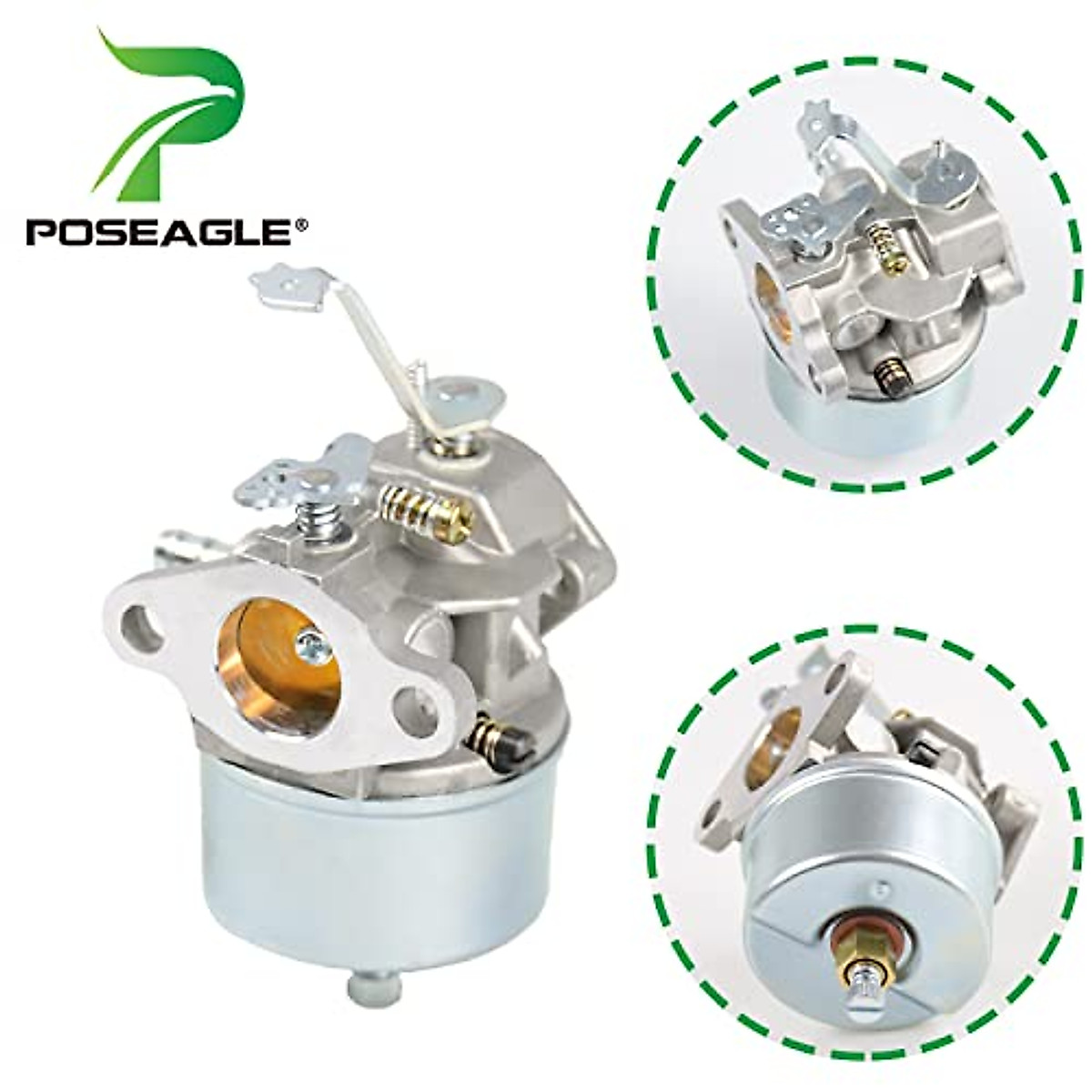 POSEAGLE 632230 Carburetor with 30604 Air Cleaner Replaces 632230, 632272, 632631, 631067, 631067A, 631828, 632235 for Tecumseh H30, H50, H60, HH60, HH70 Engines