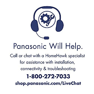 Panasonic HomeHawk Outdoor Wireless Smart Home Security Camera, Wide Angle View, Color Night Vision, 2-Way Talk, Works with Alexa & Google Assistant, 2 Camera Kit (KX-HN7002W)