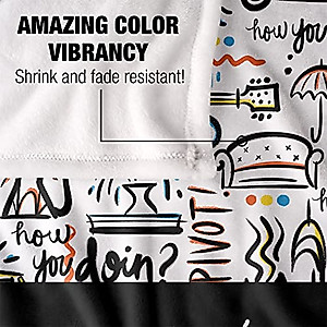 Friends Let's Be Friends Pattern Officially Licensed Silky Touch Super Soft Throw Blanket 50" x 60"