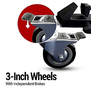 Vidpro PD-1 Professional Tripod Dolly - Heavy Duty with Adjustable Leg Mount with Locking Wheels and Carrying Case Compatible with Most Tripods Perfect for Cameras Camcorder and Lighting Equipment