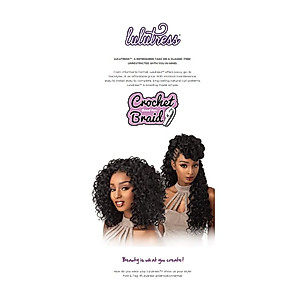 Sensationnel Lulutress Crochet Braiding hair - crochet braids hair extensions Kanekalon synthetic locs twists braids - LULUTRESS DEEP WAVE 18 Inch (1 pack, 4)