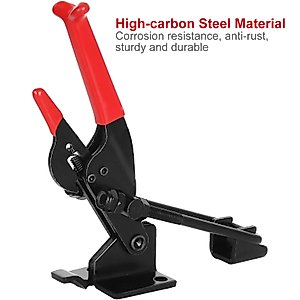 AConnet 4 Pack 700lbs Capacity Toggle Clamps GH- 431 Adjustable U Bolt Self-lock Toggle Latch Quick Release Toggle Clamp Latch with Locking Mechanism (Black)