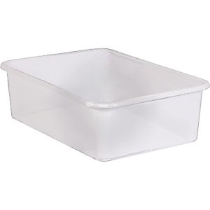 Teacher Created Resources Large Plastic Storage Bin, Clear