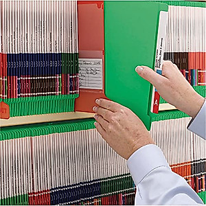 Smead End Tab Fastener File Folder, Shelf-Master® Reinforced Straight-Cut Tab, 2 Fasteners, Letter Size, Green, 50 per Box (25140)